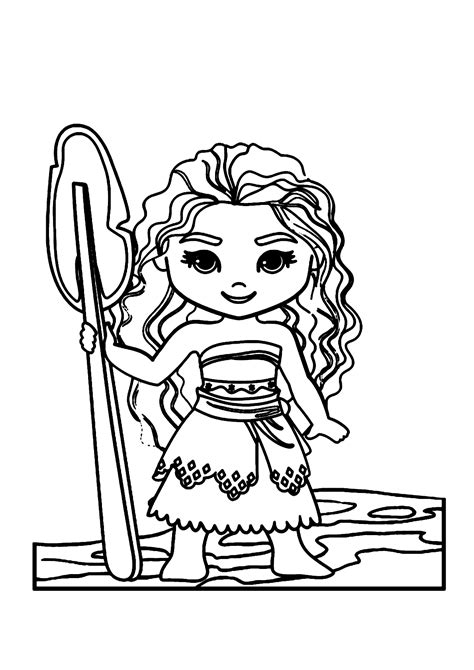 Moana Pequena Para Colorir Imprimir Desenhos