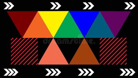 Abstract Random Colorful Triangle Geometric Shapes Design For