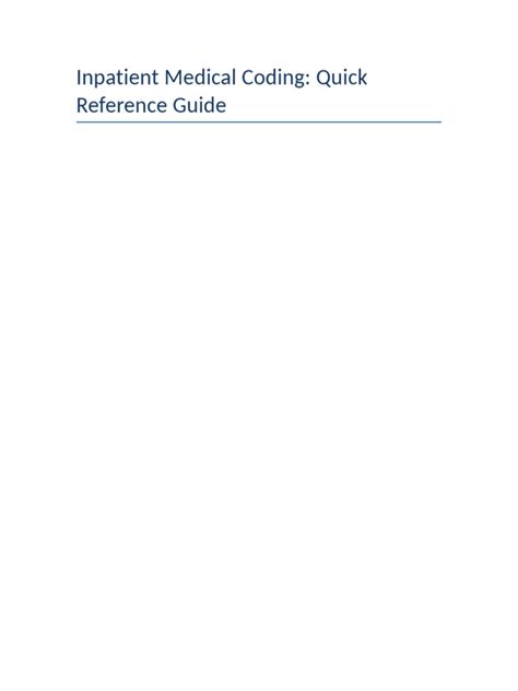 Inpatient Coding Guide Pdf
