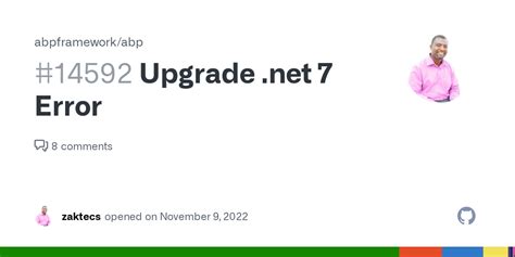 Upgrade Net 7 Error · Issue 14592 · Abpframeworkabp · Github