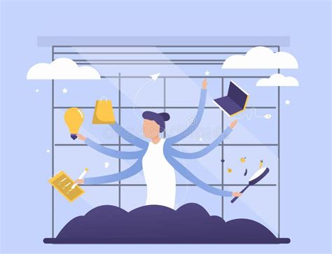 Vector Of A Multitasking Robot Stock Illustration Illustration Of Machine Company 169409945