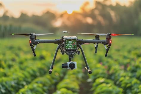 Premium Photo An Innovative Agricultural Area Where Drones And Ai
