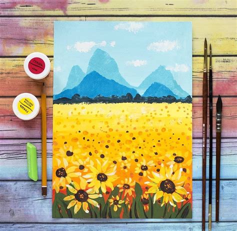 Рисунки акриловыми красками для детей 50 фото