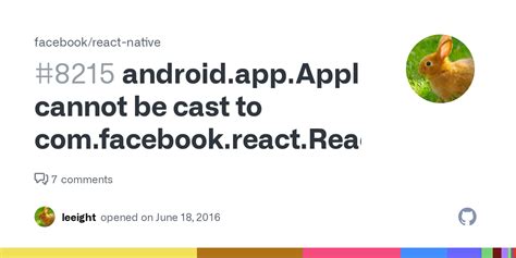 Android App Application Cannot Be Cast To Facebook React Reactapplication Issue