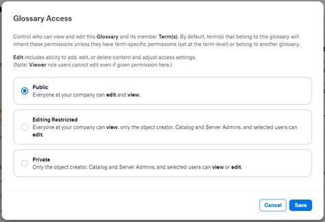 Glossary Permissions — Alation User Guide