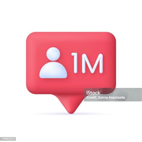 3d 100만 뷰 소셜 미디어 알림 아이콘입니다 눈 기호 소셜 미디어 개념입니다 1000000에 대한 스톡 벡터 아트 및 기타 이미지 1000000 3차원 형태 개념
