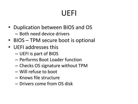 PPT TPM UEFI Trusted Boot Secure Boot PowerPoint Presentation Free Download ID