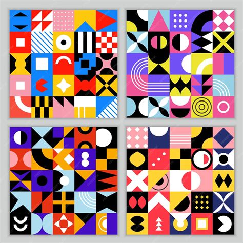 Premium Vector Neo Geo Pattern Seamless Background With Geometrical Shapes Vintage Colored