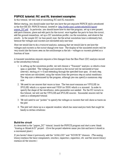 Pspice Transient Download Free Pdf Electrical Network Electronics