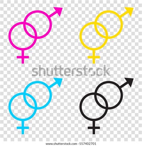 Sex Symbol Sign Cmyk Icons On Stock Vector Royalty Free Shutterstock