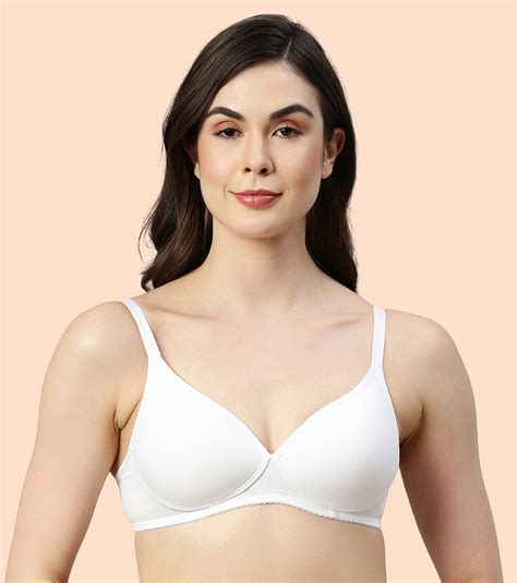 Enamor Supima Cotton Womens Plunge Lift Everyday T Shirt Bra Extra
