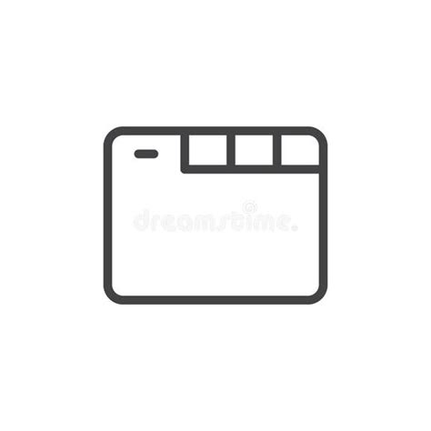 Ui Tabs Icon Thin Outline Art Symbol Stock Vector Illustration Of Navigation Layout 340602818