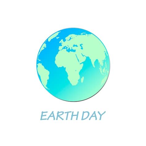 지구 글로브 벡터 일러스트와 함께 지구의 날 포스터 프리미엄 벡터