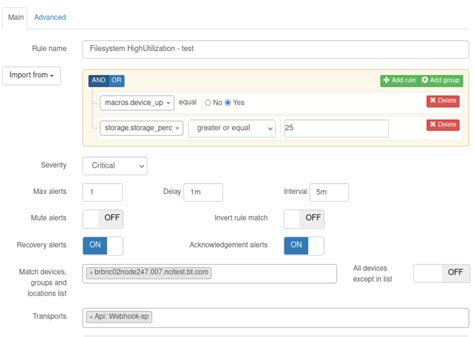 alerting intermediate faults to webhook alertmanager help librenms