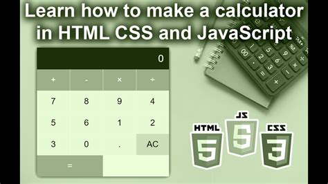 How To Make A Calculator In Html Css And Javascript Asmr Coding
