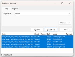 How To Select Cells With Specific Text In Excel With Example