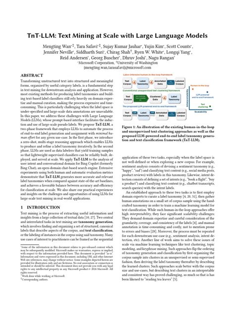 Tnt Llm Text Mining At Scale With Large Language Models Pdf Cluster Analysis Statistical
