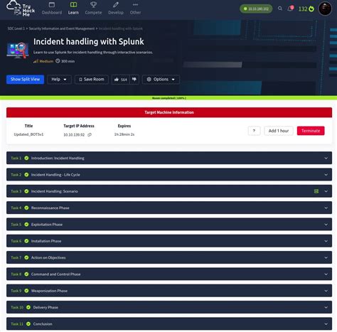 Tryhackme Splunk Incidenthandling Dfir Security Blueteam