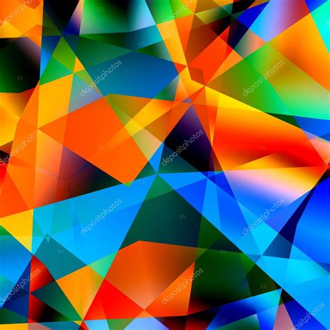 Abstract Triangle Art Abstract Colorful Triangle Pattern Background Multicolored Polygonal