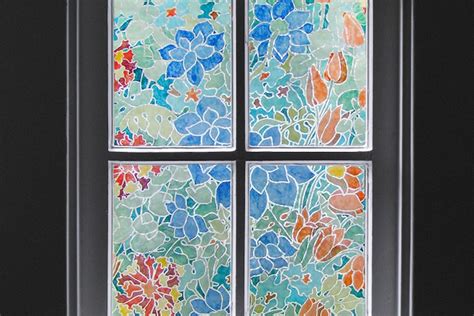 월드디자인 레트로플라워 스테인드글라스 북유럽수입 빈티지 감성 아트 창문시트지 햇빛차단 밀대증정 위시버킷