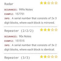 Collectable Serial Types Banknote Serial Checker