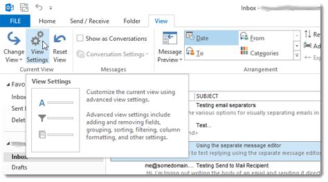 How To Create A Clearer Separation Between Each Email In Your Message List In Outlook 2013