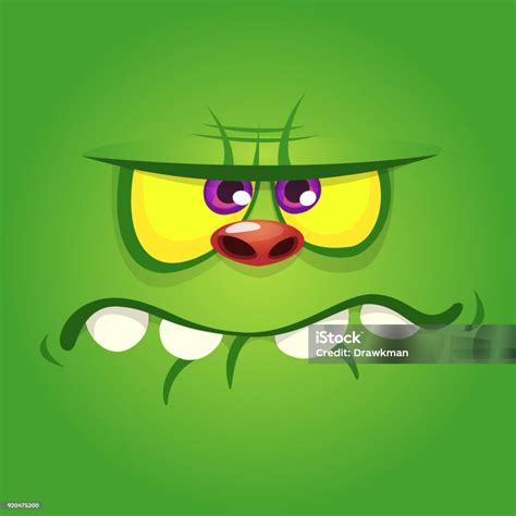 멋진 만화 좀비 얼굴입니다 할로윈 그린 좀비 몬스터 평방 아바타 벡터 귀신에 대한 스톡 벡터 아트 및 기타 이미지 귀신 귀여운 기이함 Istock