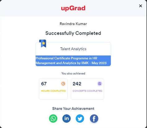 ravindra kumar on linkedin successfully completed talent analytics