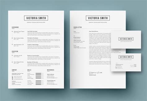 Premium Psd Minimalist Cv Template Design