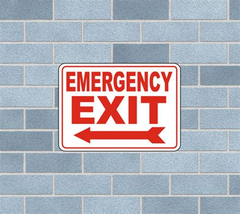Emergency Exit Sign Alumetal