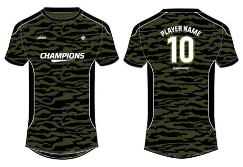 위장 스포츠 저지 티셔츠 디자인 컨셉 벡터 템플릿 크리켓 축구 배구 럭비 테니스 및 배드민턴 유니폼앞과 뒷면보기가있는 라운드 넥 축구 저지 컨셉 곤색에 대한 스톡 벡터 아트