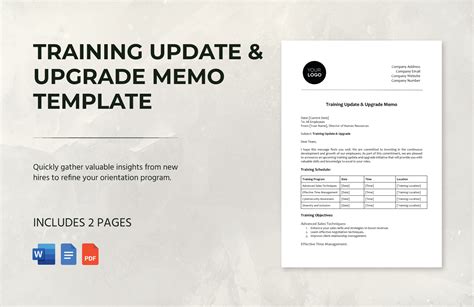 Training Announcement Memo HR Template In Word PDF Google Docs Download Template Net