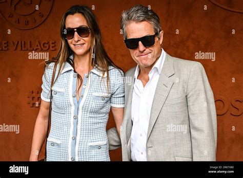 Hugh Grant With His Wife Anna Elisabet Eberstein During The Fifteenth Day Of Roland Garros 2023