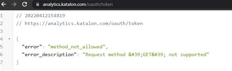 Katalon Testops Unexpected Response Url Oauth Token Status
