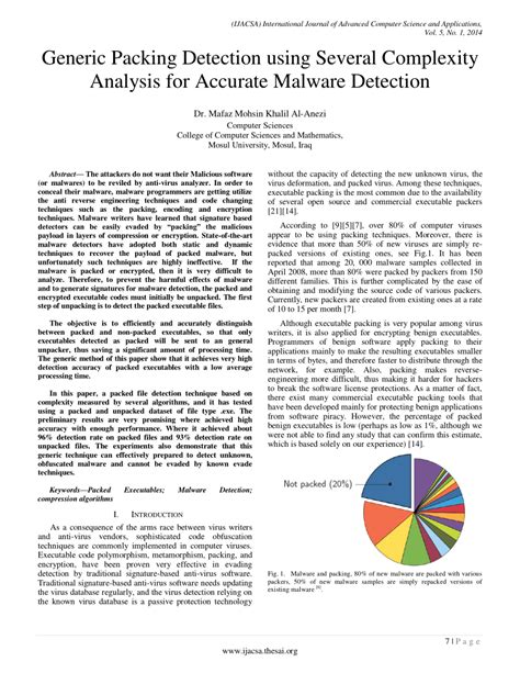 Pdf Generic Packing Detection Using Several Complexity Analysis For Accurate Malware Detection