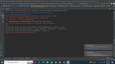 Android I Am Getting Git Error While Pushing The Code Stack Overflow