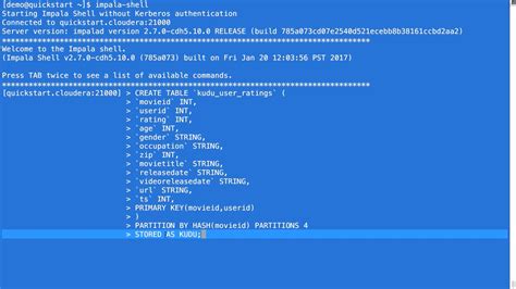 How Do I Create A Kudu Table Via Sql Oreilly