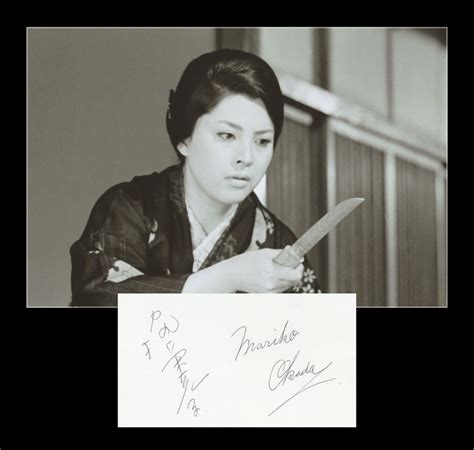 Mariko Okada Rare Authentic Signed Card Photo By Mariko Okada