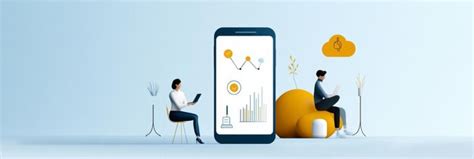 Mobile Data Analytics And Cloud Computing For Business Success Two People Working On Devices