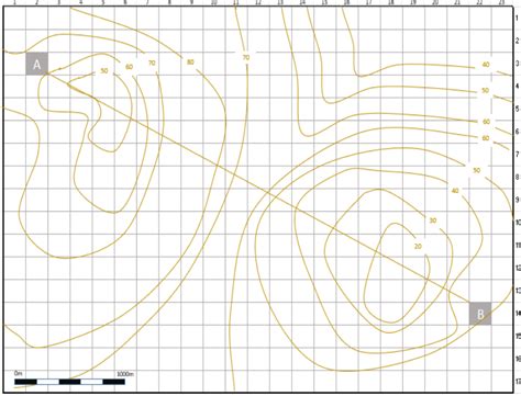 Solved The Attached Excel Sheet Shows A Contour Map Of The Chegg Com