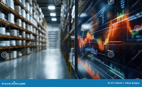 Warehouse Inventory Tracking System Large Screen Displays Graphs Data Visualization Organized