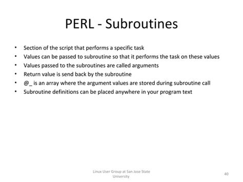 Perl 101 The Basics Of Perl Programming Ppt Programming Languages