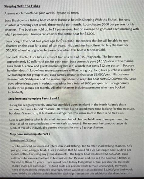 Solved Calculate The Monthly Fixed Costs For Sleeping With