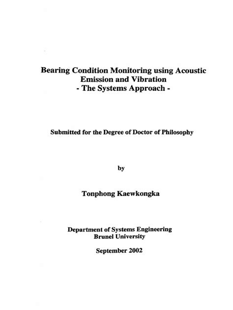 Pdf Bearing Condition Monitoring Using Acoustic Emission And Vibrations Dokumentips