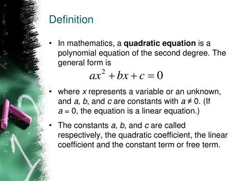 Quadratic Equation Powerpoint Slides Learnpick India
