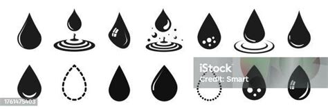 현실적인 물방울 순수하고 깨끗한 물방울 물 비 다양한 모양의 물방울 흰색 배경입니다 벡터 일러스트 레이 션 기포에 대한 스톡 벡터 아트 및 기타 이미지 Istock