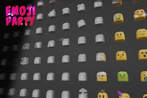 emoji party 3d characters unity asset store
