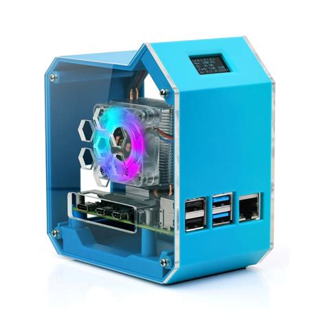 Mini Tower Kit For Raspberry Pi 4b Desktop Computer Case Strong Heat