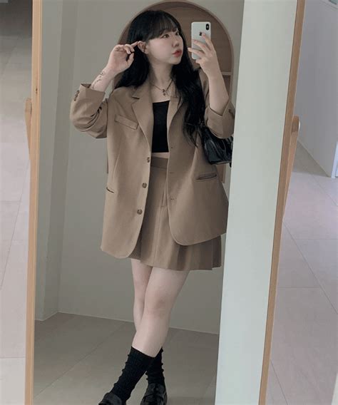 하비언니 12630 데일리 테일러드 싱글 루즈핏 긴팔 자켓jk 3color