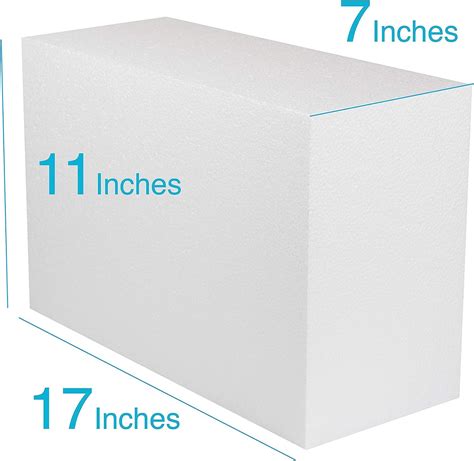 Silverlake Large Craft Foam Block 11x17x7 Eps Polystyrene Block For Crafting Modeling Art